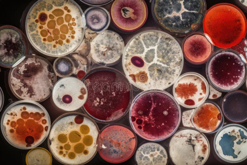 Microscope Slide of Blood Cells, with Various Details Visible Stock ...