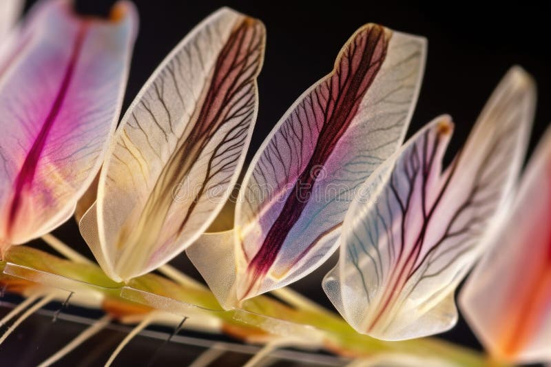Microscope Slide with Close-up View of Delicate Flower Petals Stock ...