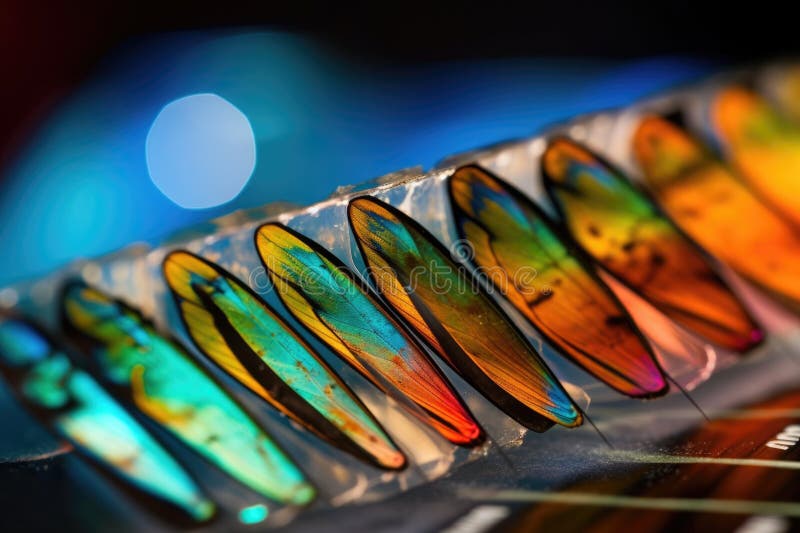 Microscope Slide with Colorful Butterfly Wing Stock Photo - Image of ...