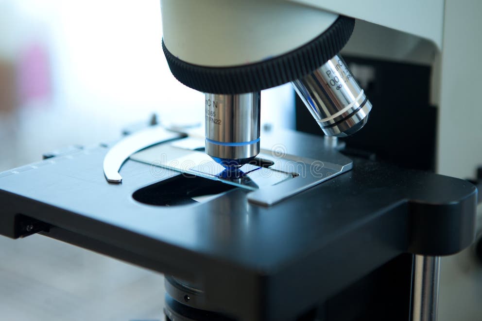 Microscope stock image. Image of enlarge, education, biotechnology ...