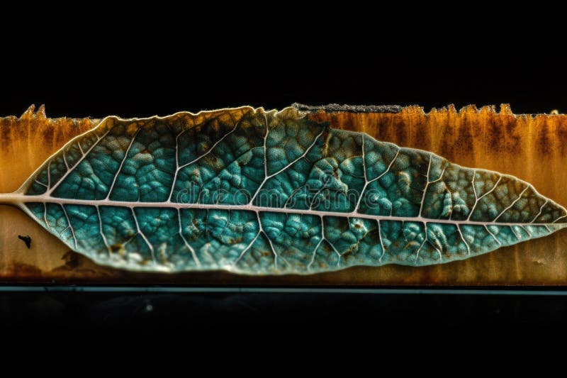 Microscope Slide with Cross-section of Leaf, Revealing Intricate ...