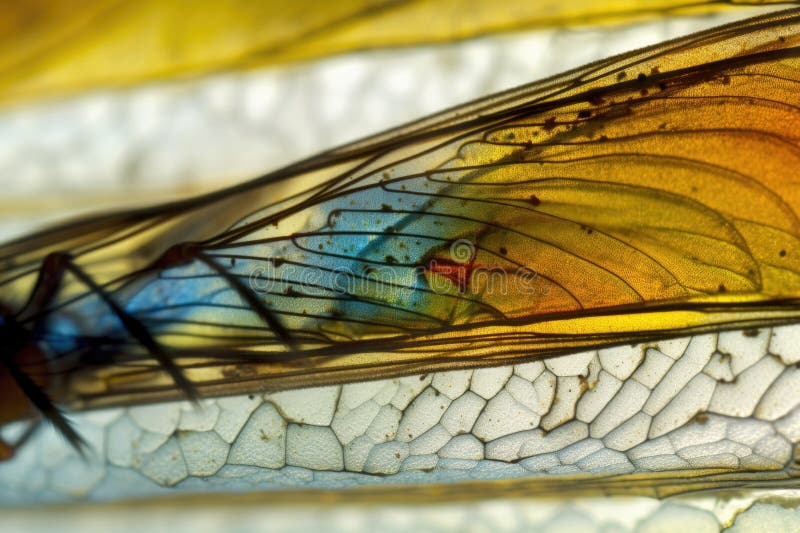 Microscope Slide with Detailed View of a Bee S Delicate Wing Stock ...