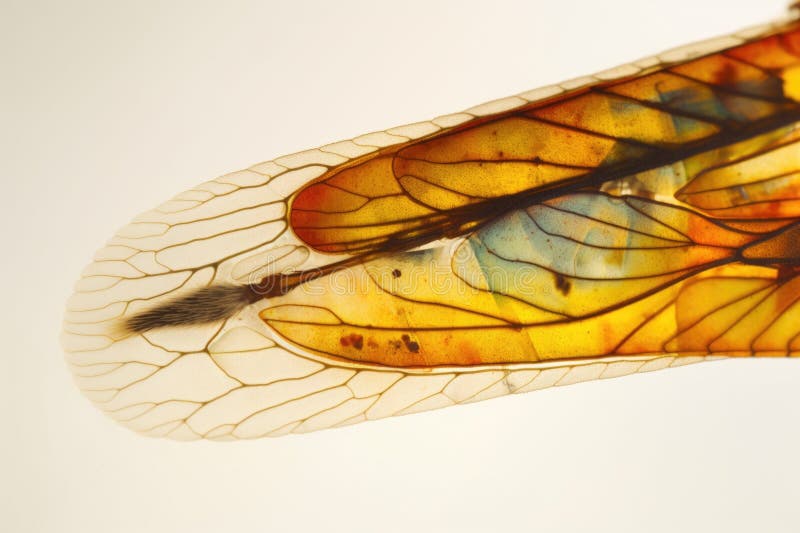 Microscope Slide with Detailed View of a Bee S Delicate Wing Stock ...