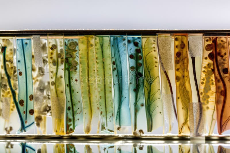 Microscope Slide with Detailed View of Plant Stem, Complete with Cells ...