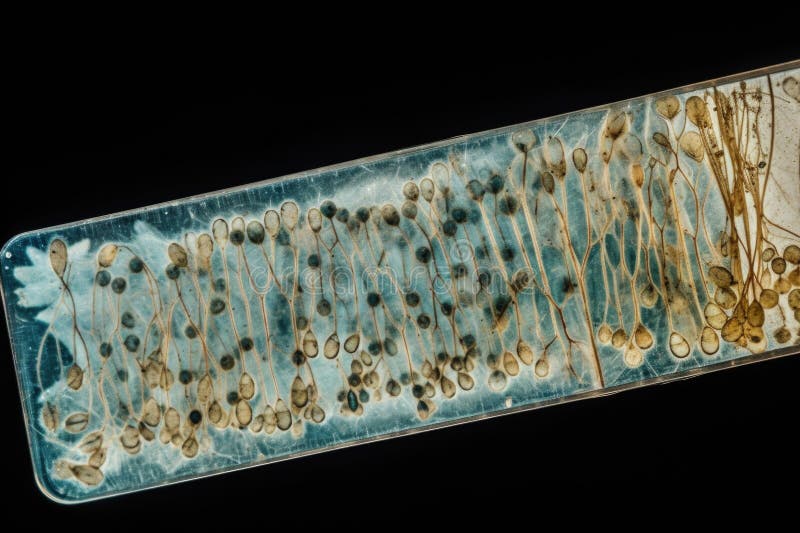 Microscope Slide with Detailed View of Plant Stem, Complete with Cells ...