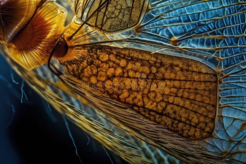 Microscope Slide with Magnified View of a Bee S Wing, Showing Intricate ...