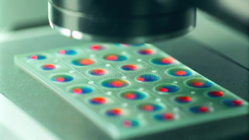 A Microscope Slide Showcasing the Luminescent Properties of Quantum ...