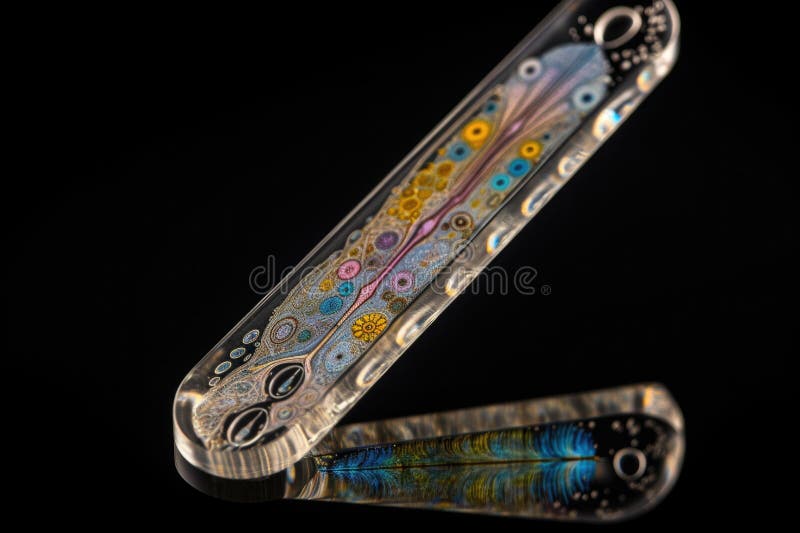 Microscope Slide with Single Drop of Water, Showcasing the Many ...