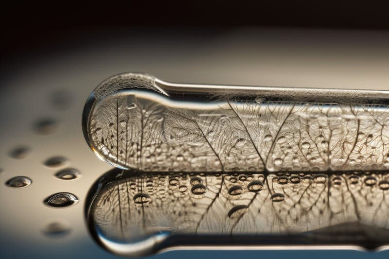 Microscope Slide with Single Drop of Water, Showcasing the Many ...