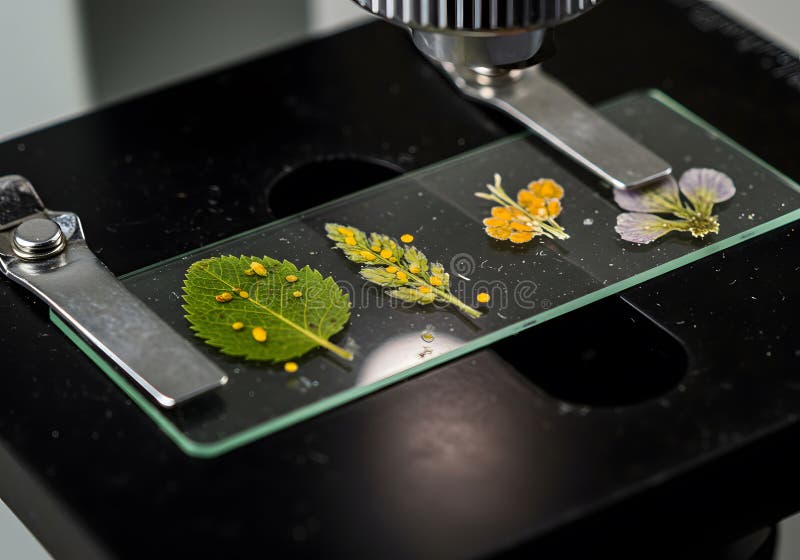 Microscope Slide Specimen Closeup Stock Illustration - Illustration of ...