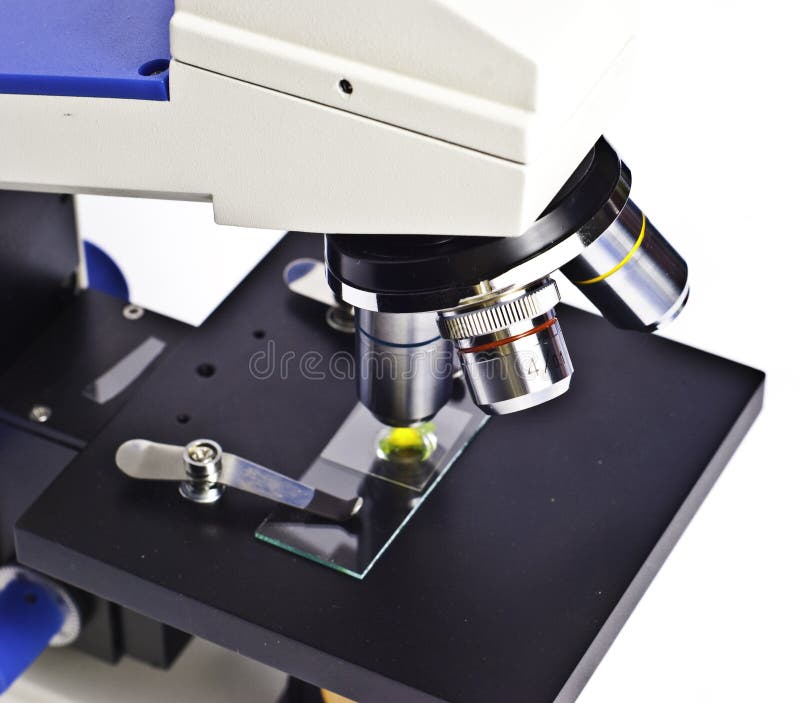 A microscope stage stock photo. Image of experiment, biology - 19963226