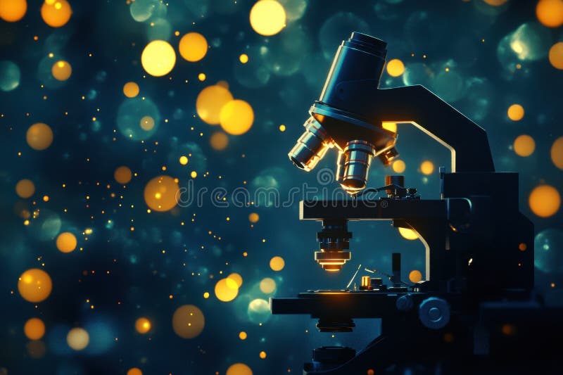 Microscope Illuminated by Bokeh Lights Creates an Enchanting Scientific ...