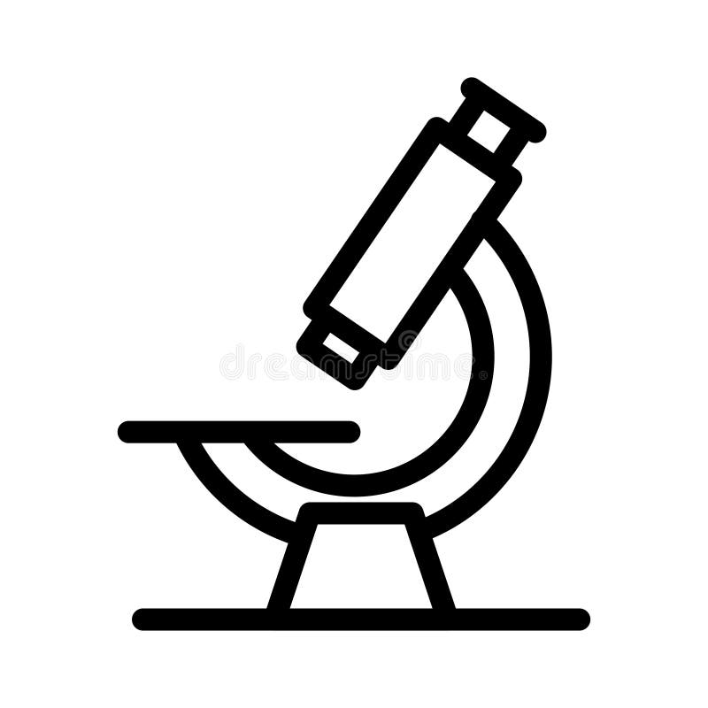Microscope Stick Vector Thin Line Icon Stock Vector - Illustration of ...
