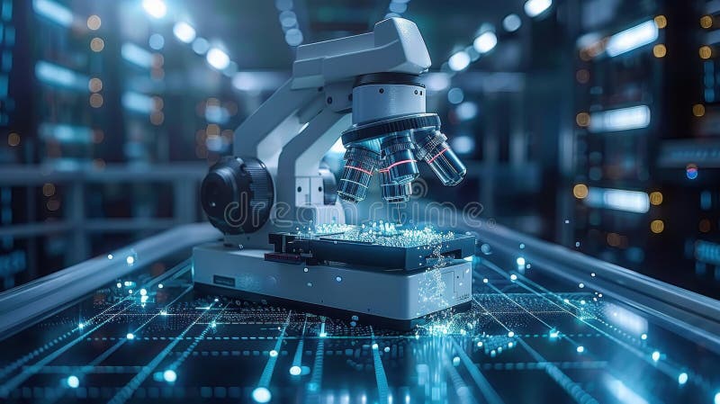 The Microscope is on the Table. a Modern Microscope in a Research ...