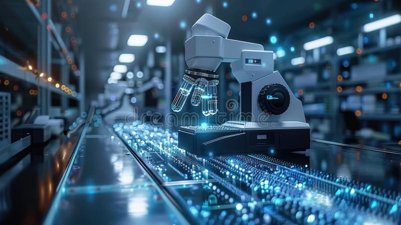 The Microscope is on the Table. a Modern Microscope in a Research ...