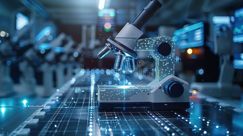 The Microscope is on the Table. a Modern Microscope in a Research ...