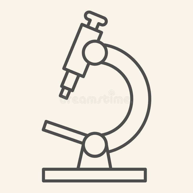 Microscope Thin Line Icon. Scientific Microscope Outline Style ...