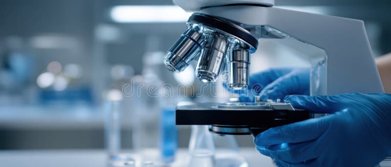 The Microscope in Use for Advanced Scientific Research and Analysis. AI Generated Image Stock ...