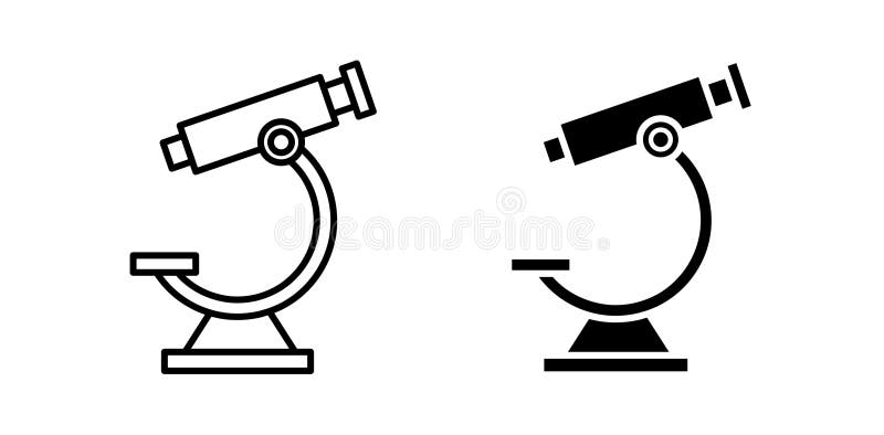 Microscope vecor icon set stock vector. Illustration of lens - 340786764