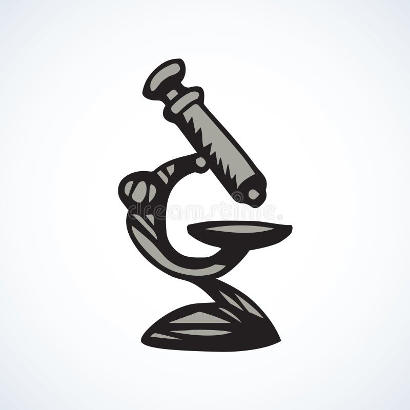 Microscope. Vector drawing stock vector. Illustration of discovery ...
