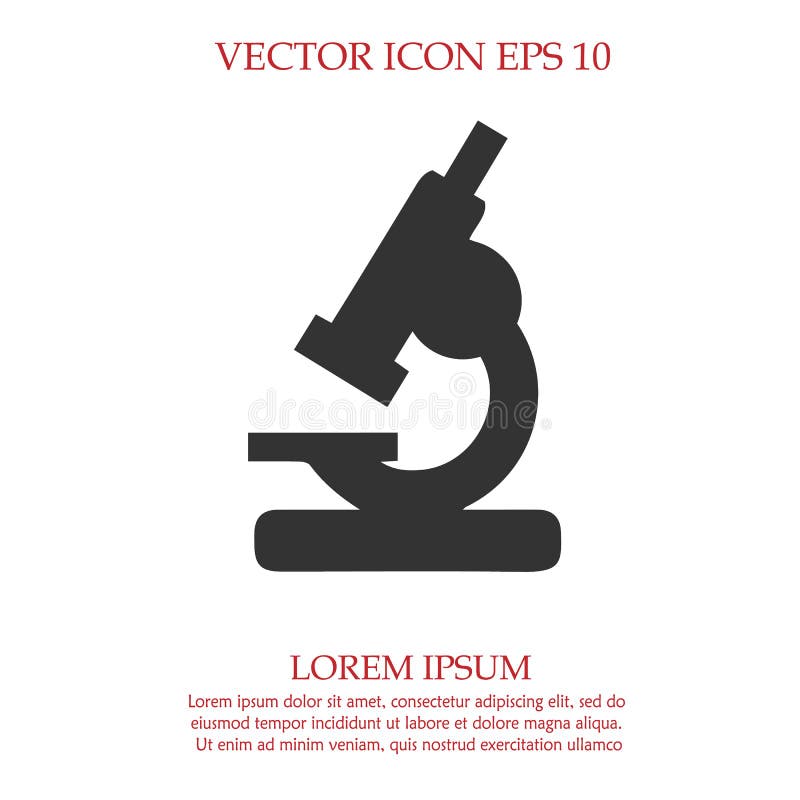 Microscope Vector Icon EPS 10. Lab Simple Isolated Symbol Stock Vector ...
