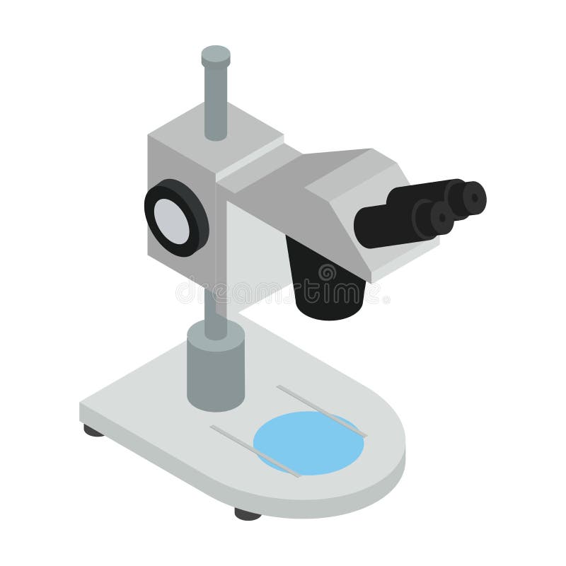 Microscope Vector Icon.Isometric Vector Icon Isolated on White ...