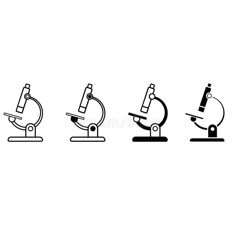 Microscope Chemistry Laboratory Symbol. Filled Icon Vector Design Stock ...