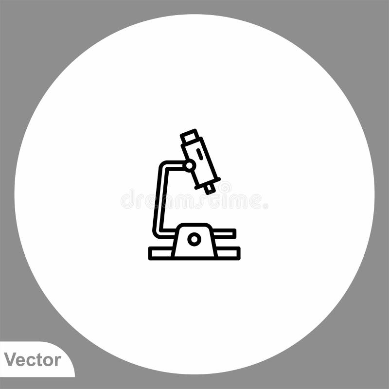 Microscope Vector Icon Sign Symbol Stock Vector - Illustration of ...