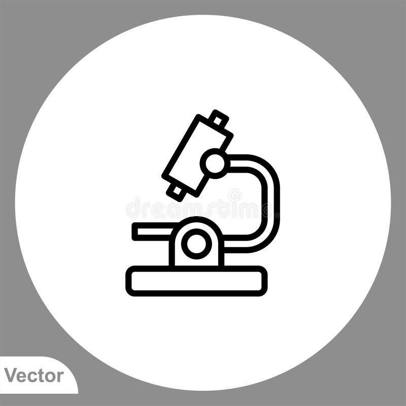 Microscope Vector Icon Sign Symbol Stock Vector - Illustration of ...