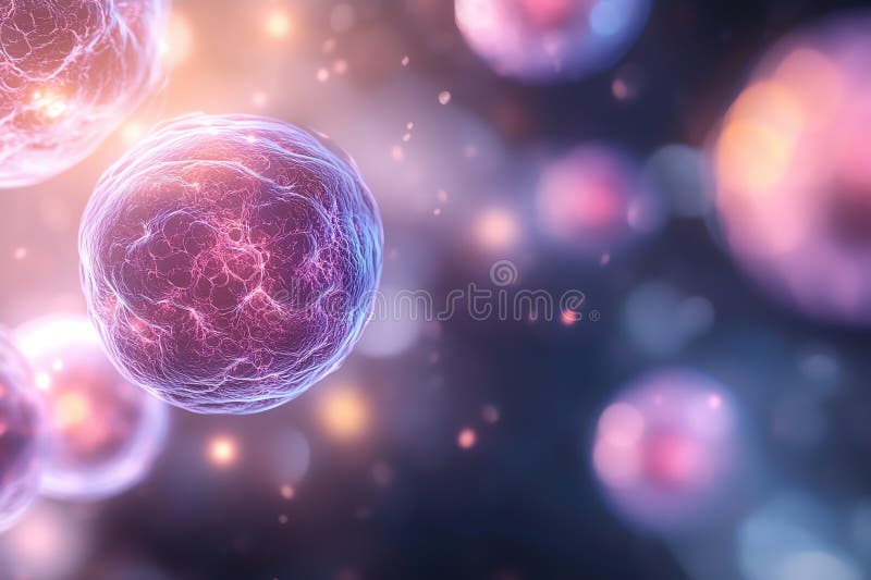 Microscope View of Bioengineered Cells Glowing in Different Colors ...