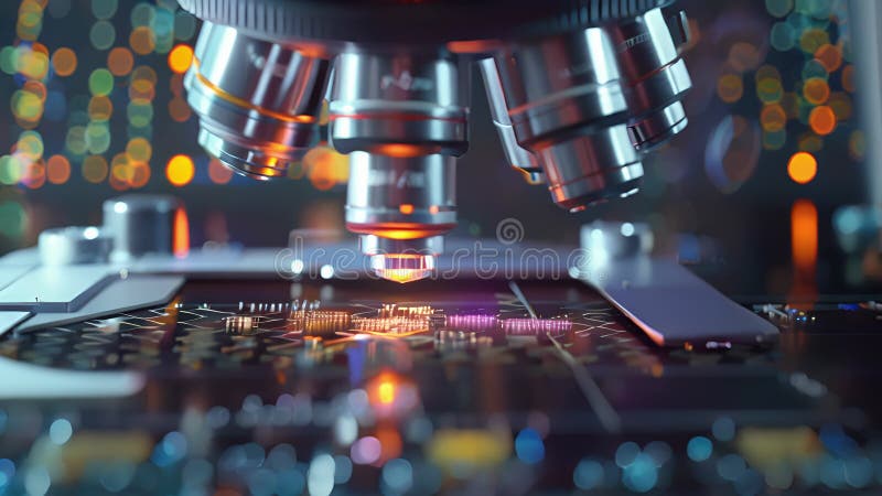 A Microscope View of a Cell with Labeled Sections Displaying Specific ...