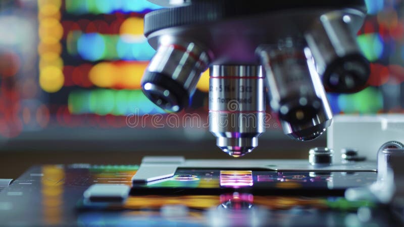 A Microscope View of a Cell with Labeled Sections Displaying Specific ...