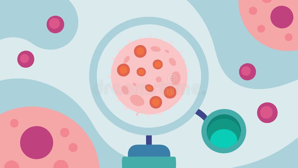 Microscope View a Closeup View through a Microscope of Exosomes Showing ...