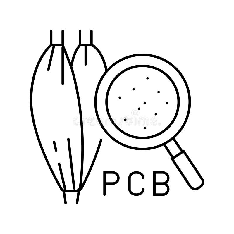 Microscope View Pcb Particles Human Tissue Line Icon Vector ...