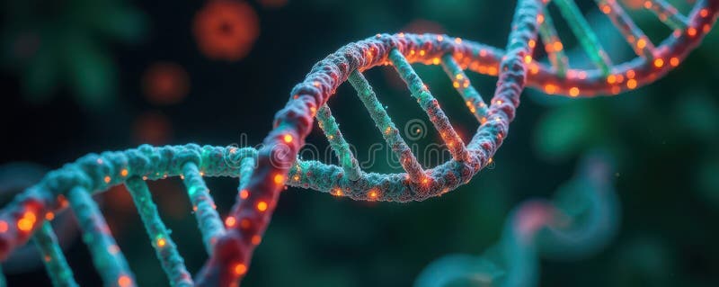 Microscope View of Plant Cells, Glowing DNA Strands, Microscopy, Dna ...