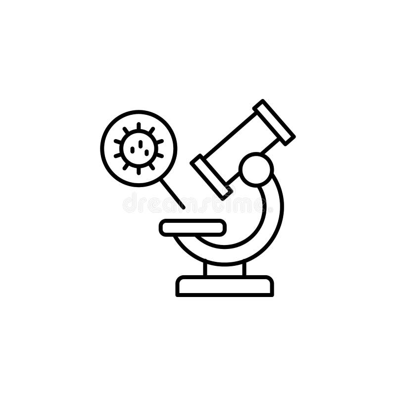 Microscope Virus Flat Vector Icon in Water Pack Stock Illustration ...
