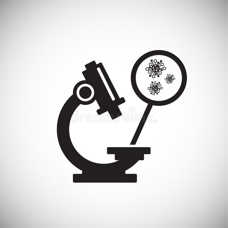 Microscope with Virus Ob White Background Stock Vector - Illustration ...