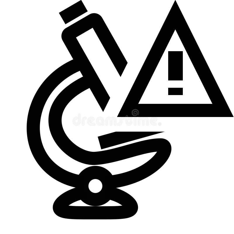 Microscope warning sign stock photo. Illustration of signage - 230880224