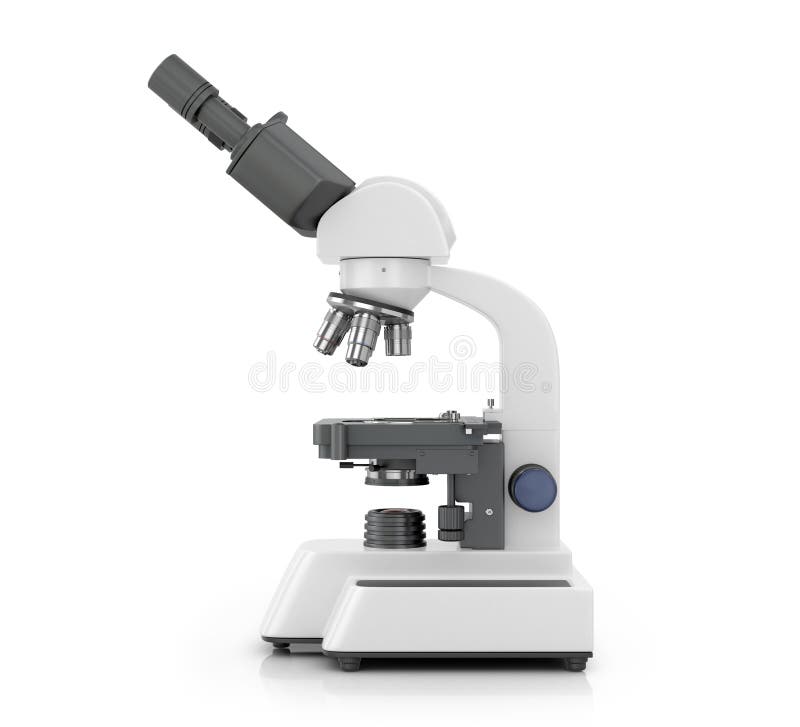 Microscope on White Background. AI Stock Illustration - Illustration of ...