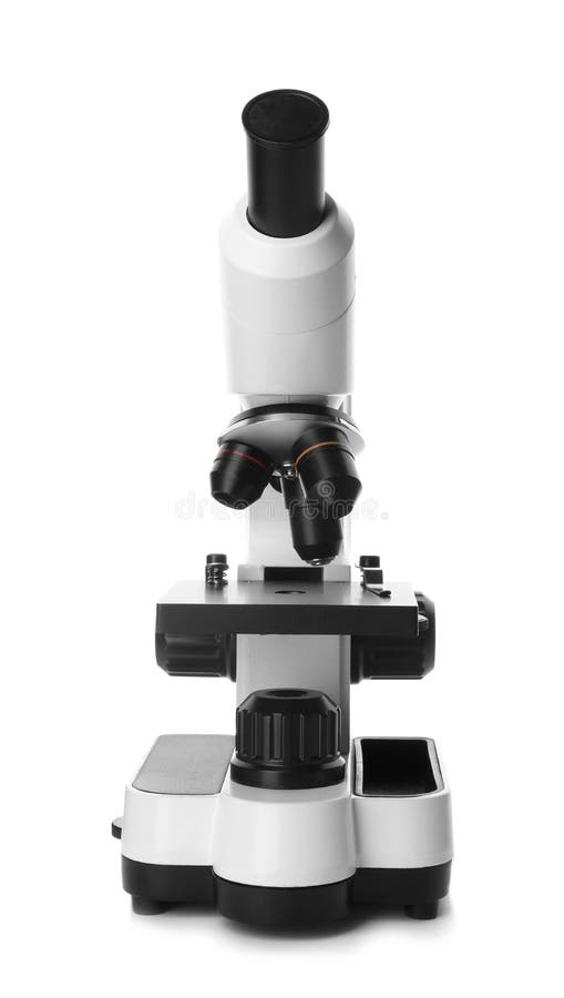 Microscope Isolated on White Background with Clipping Path Stock Image ...