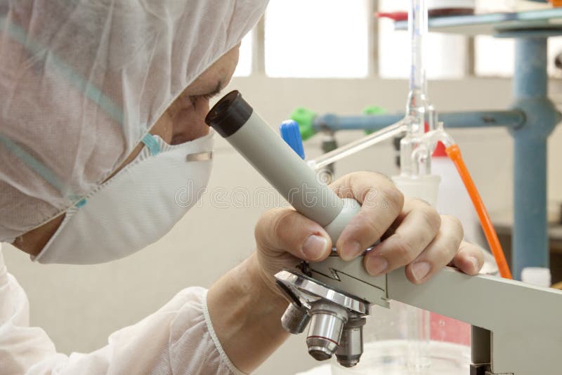 Microscope work stock image. Image of science, experiment - 9761065