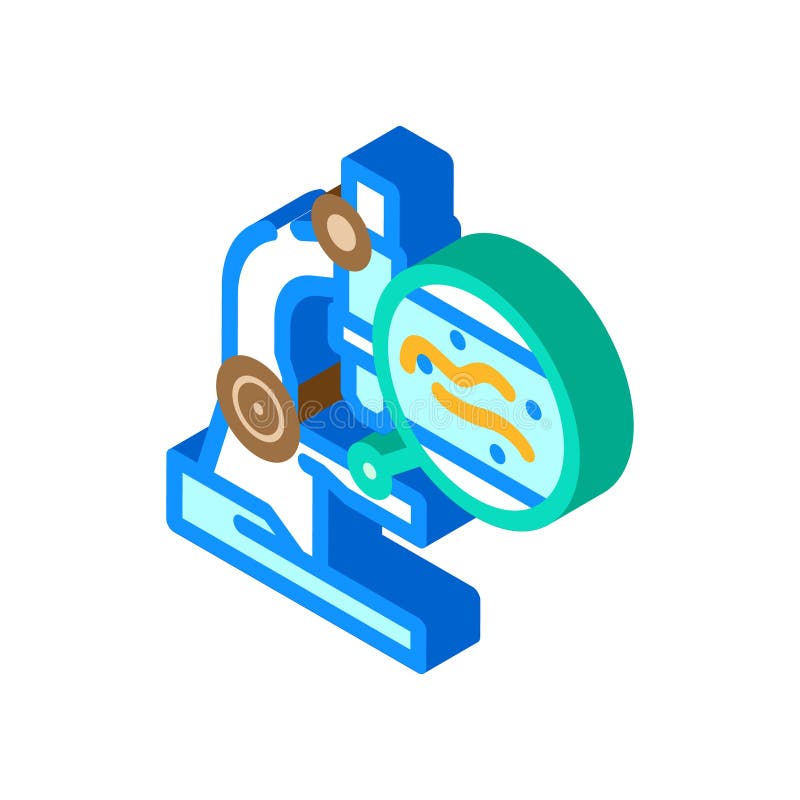 Microscope Worm Parasite Isometric Icon Vector Illustration Stock ...