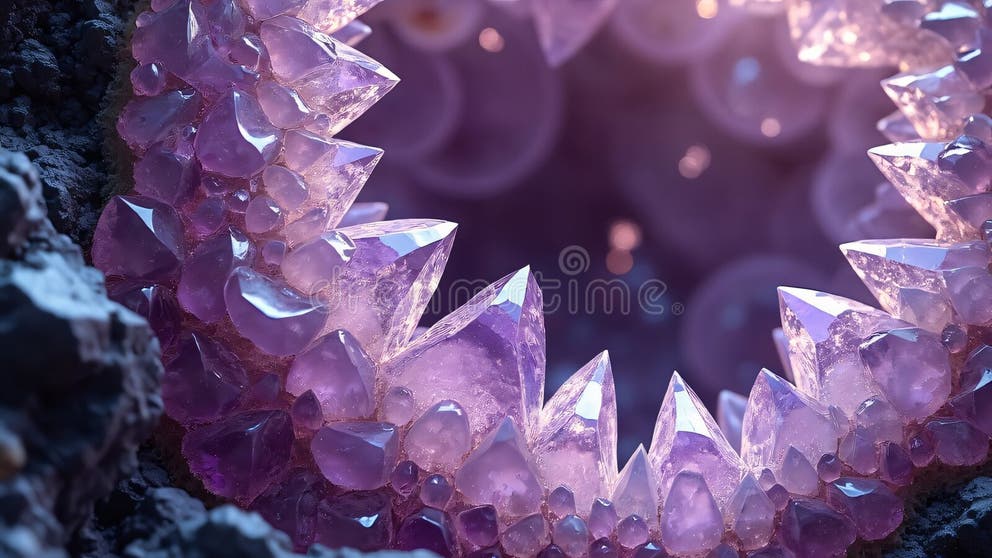 Microscopic Amethyst Geode, Intricate Crystal High Quality Image Stock ...