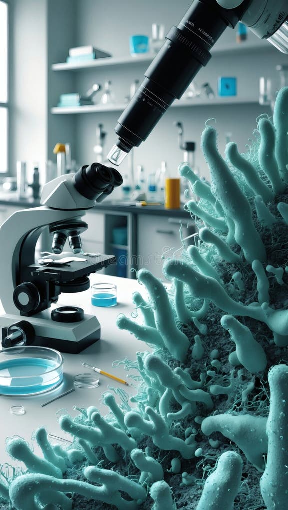 Microscopic Analysis: a Detailed View of Cellular Structures Under a ...