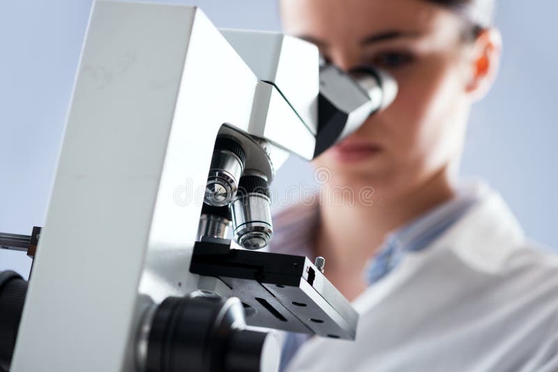 Microscopic Analysis of Samples Stock Image - Image of medical, exam ...