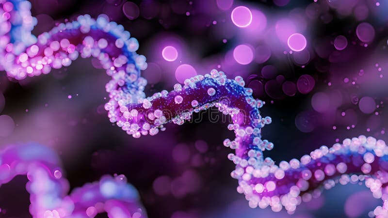A Microscopic Animation of a Chromosomal DNA Strand Highlighting the ...