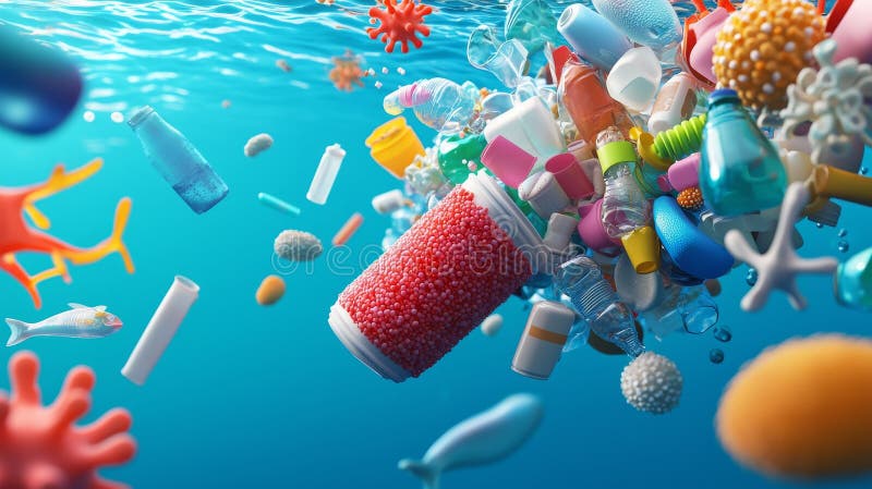 Microscopic Bacteria Breaking Down Plastic Waste in Ocean Water ...