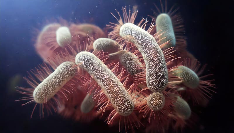 Microscopic Bacteria Coli Infection Intestinal Micro Germ Microbe ...