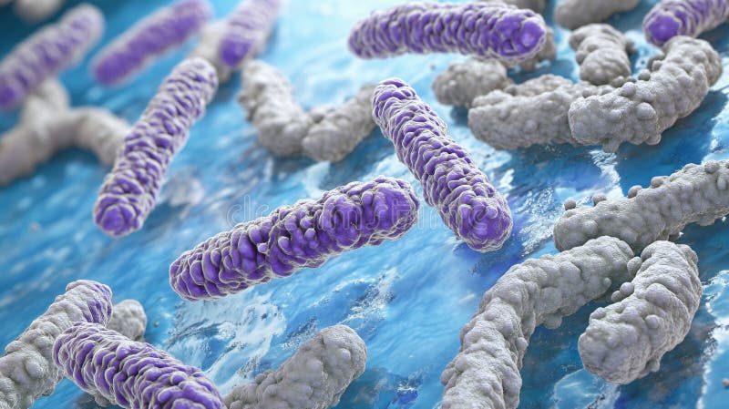Microscopic Bacteria Colony Closeup 3D Render High Quality Image Stock ...