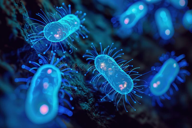 Microscopic Bacteria with a Detailed Structure Stock Image - Image of ...